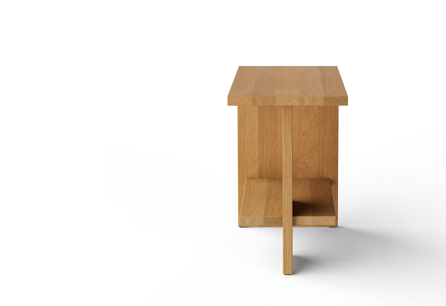 Nine Tee Side Table | twentytwentyone | Oak - Rectangle