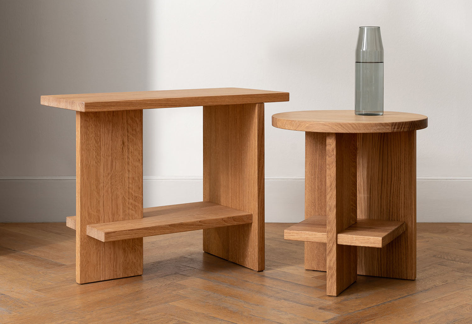 Nine Tee Side Table | twentytwentyone | Oak - Rectangle