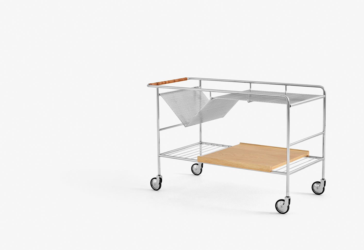 &tradition Alima Trolley NDS1 | twentytwentyone | Chrome / Oak