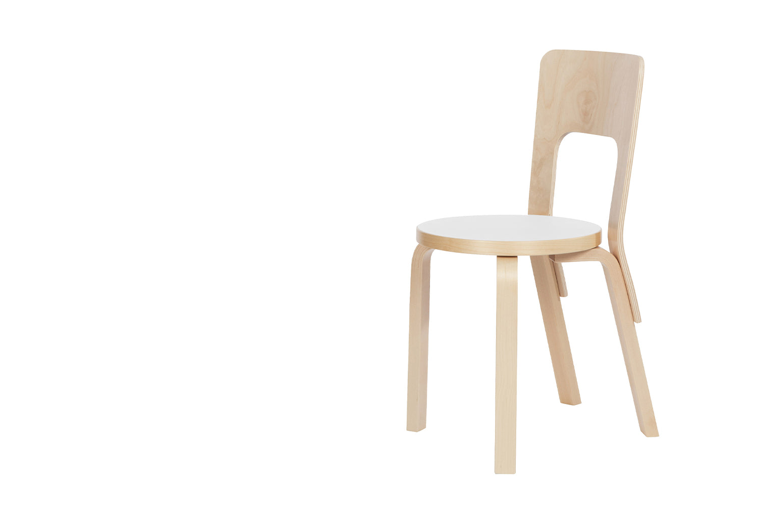Artek Chair 66 | twentytwentyone | Seat upholstered in leather L40