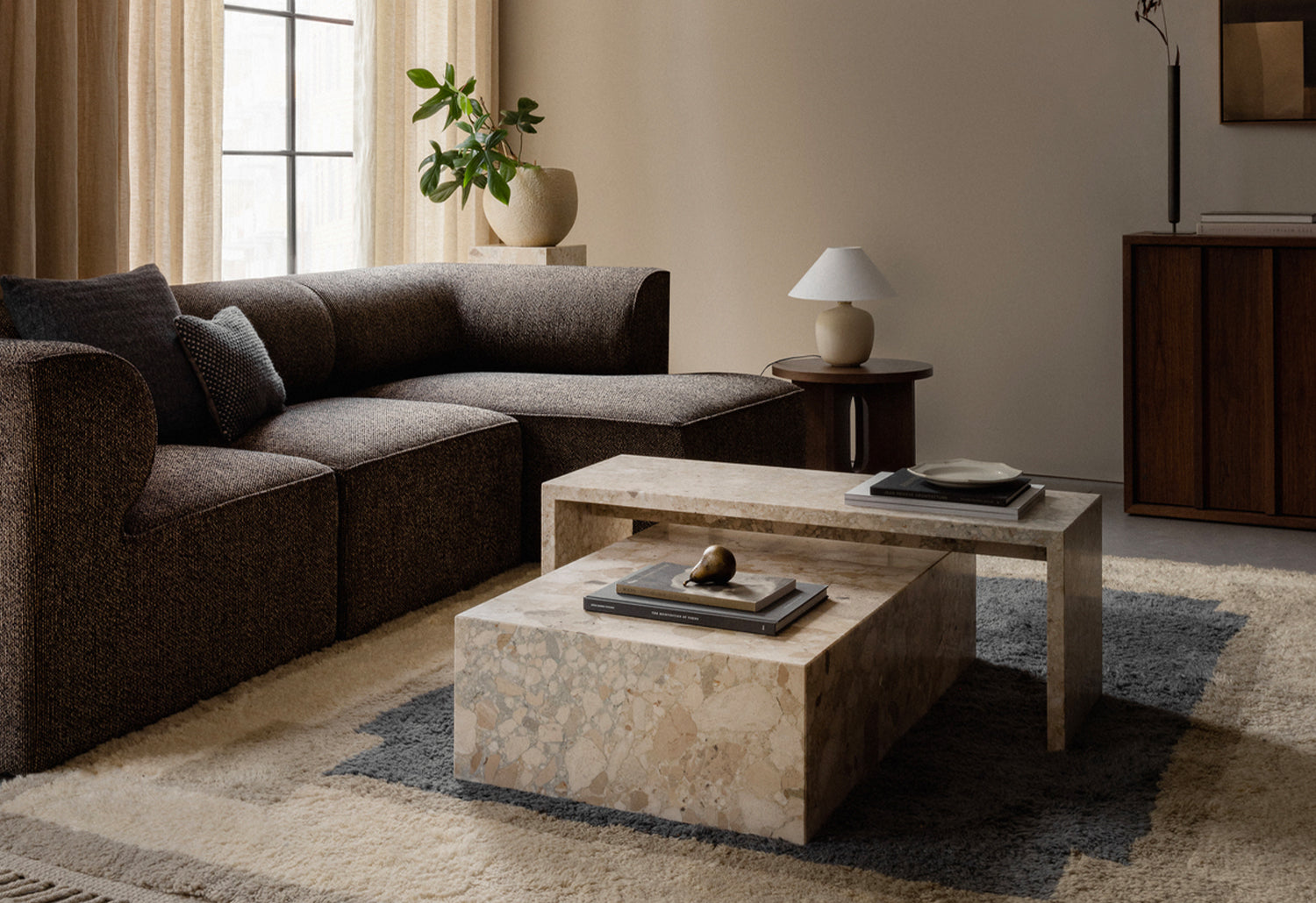 Audo Copenhagen Plinth Low | twentytwentyone | Black Marquina marble ...