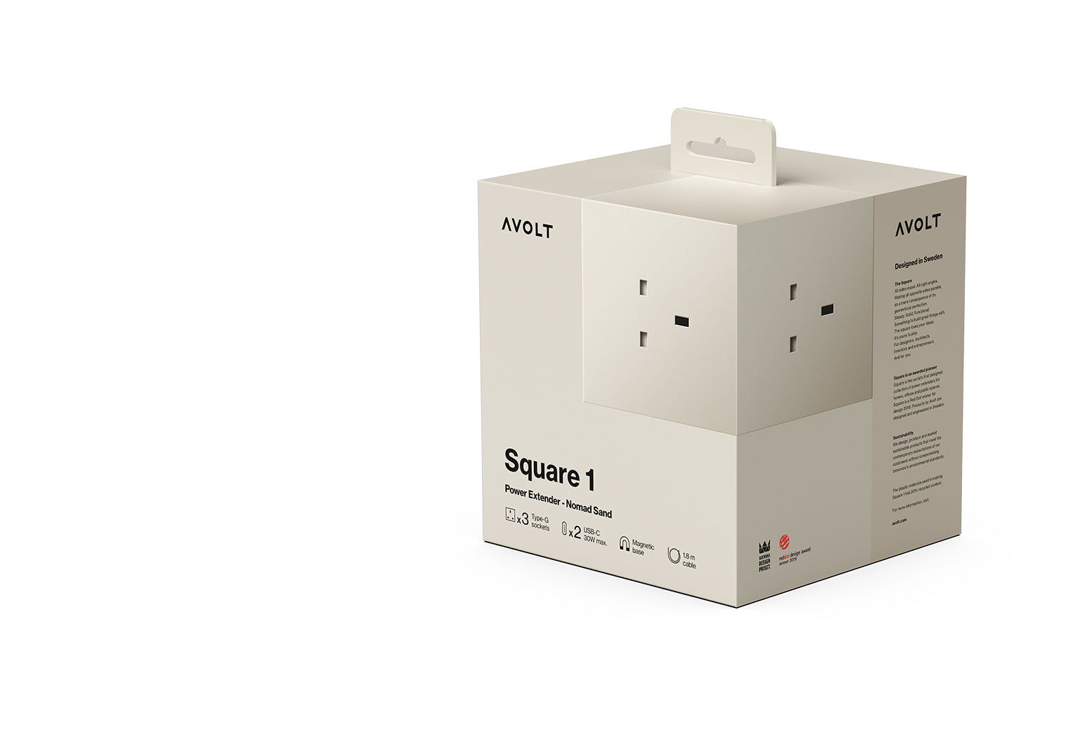 Avolt Square 1 Extension Lead | twentytwentyone | Nomad Sand - Colour