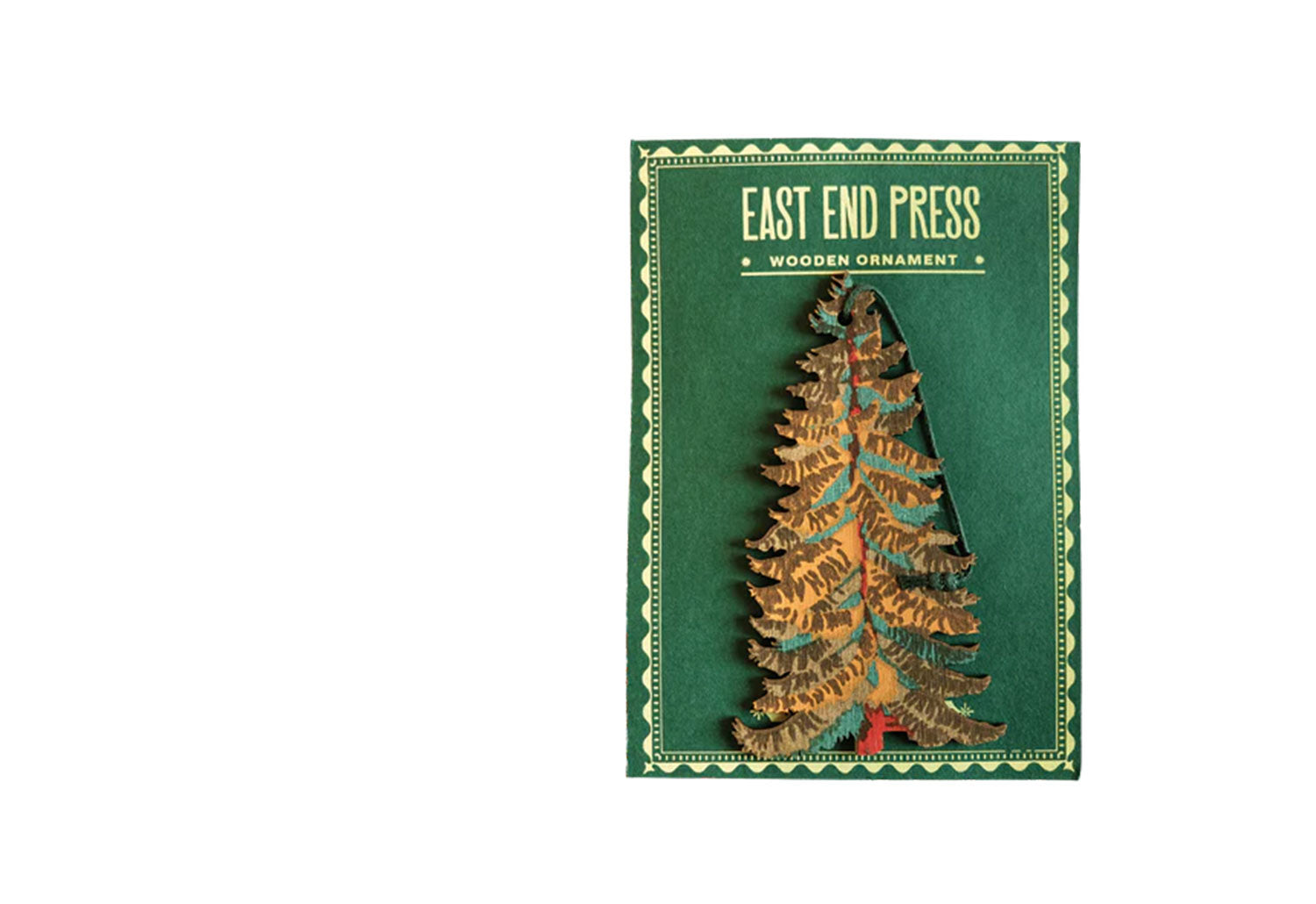 East End Press Tree Wooden Ornament | twentytwentyone | Default Title