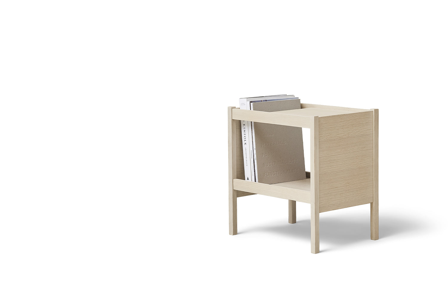 Form & Refine Journal Side Table | twentytwentyone | White oiled - Oak