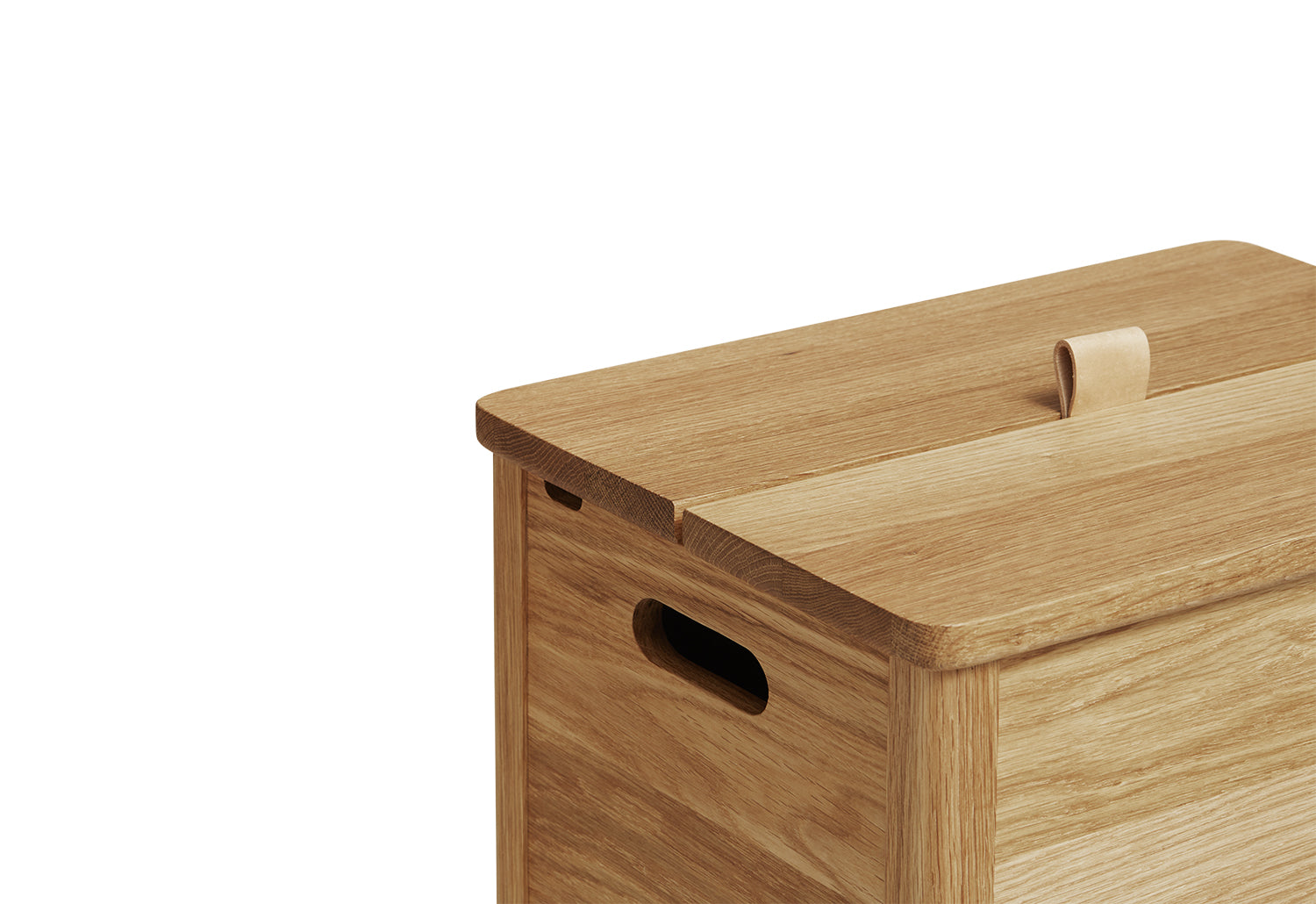 Form & Refine A Line Laundry Box | twentytwentyone | White oiled - Oak