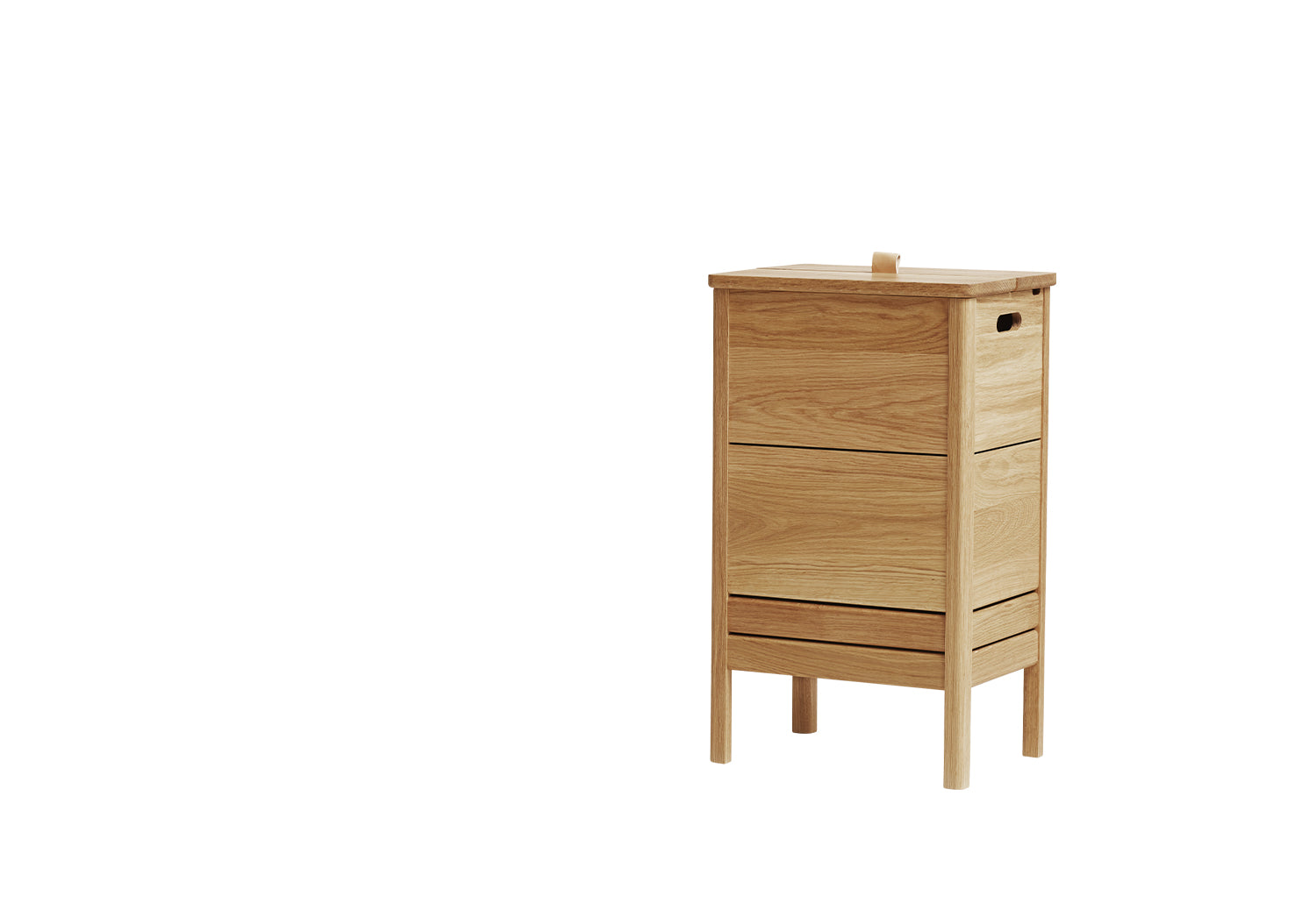 Form & Refine A Line Laundry Box | twentytwentyone | White oiled - Oak