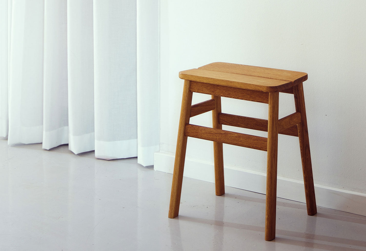 Form & Refine Angle Standard Stool | twentytwentyone | Matt lacquer - Beech
