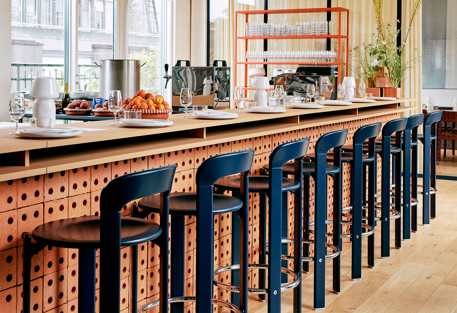 HAY Rey Bar Stool | twentytwentyone | Umber brown beech - Unupholstered