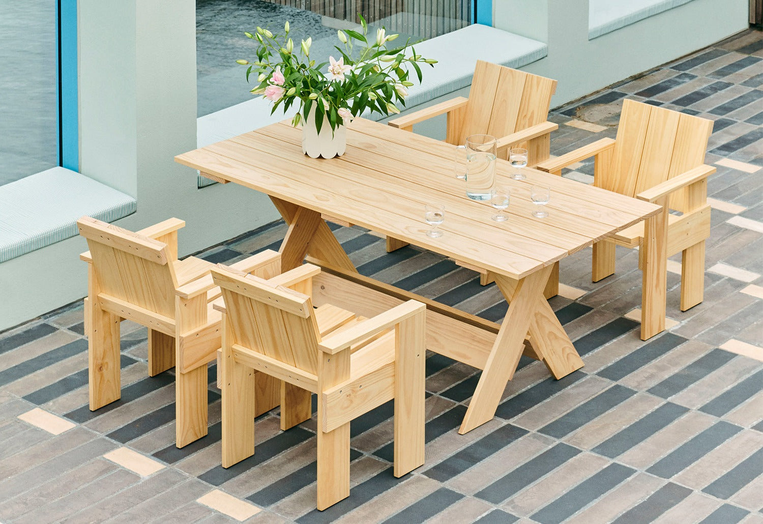 HAY Crate Dining Table | twentytwentyone | 180 x 89.5cm / Lacquered ...