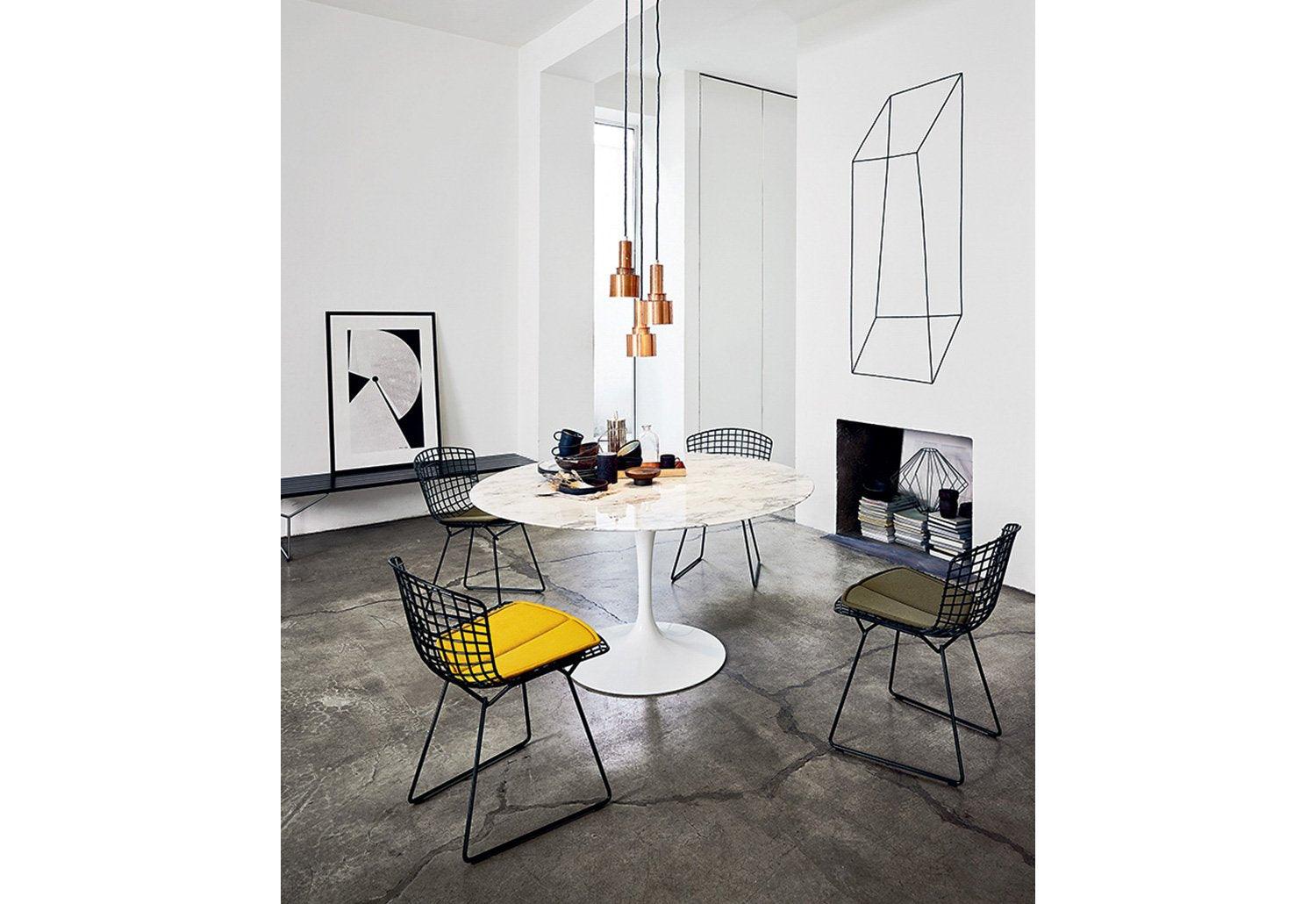 Knoll Bertoia Side Chair | twentytwentyone | Satin chrome / Seat pad ...