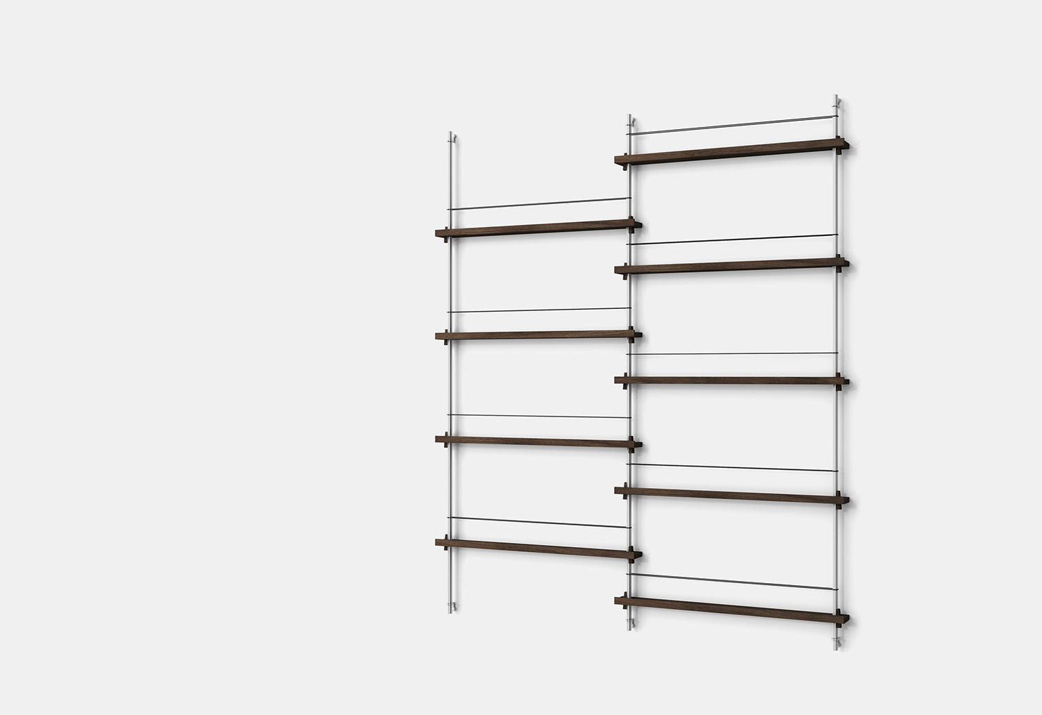 MOEBE Magazine Shelf MS.180.2 | twentytwentyone | Oak / Pine green ...