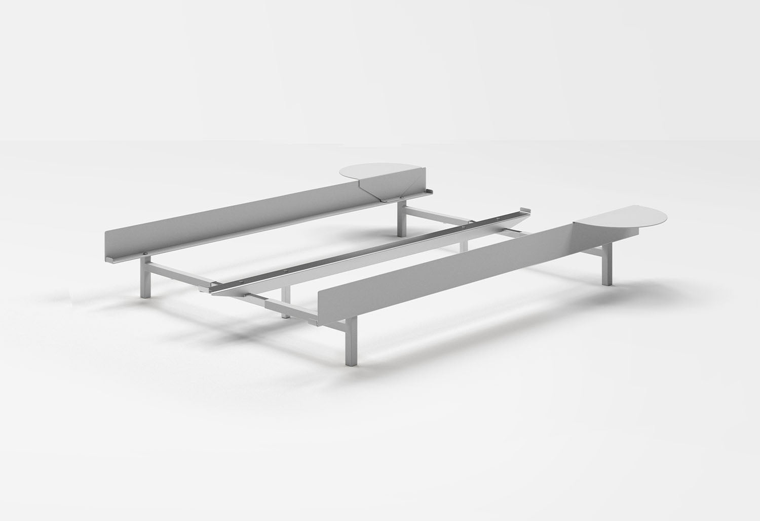 MOEBE 90 - 180cm Bed Stainless Steel | twentytwentyone