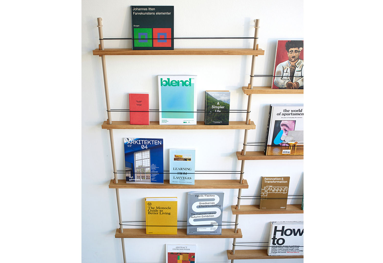 MOEBE Magazine Shelf MS.180.2 | twentytwentyone | Oak / Pine green ...