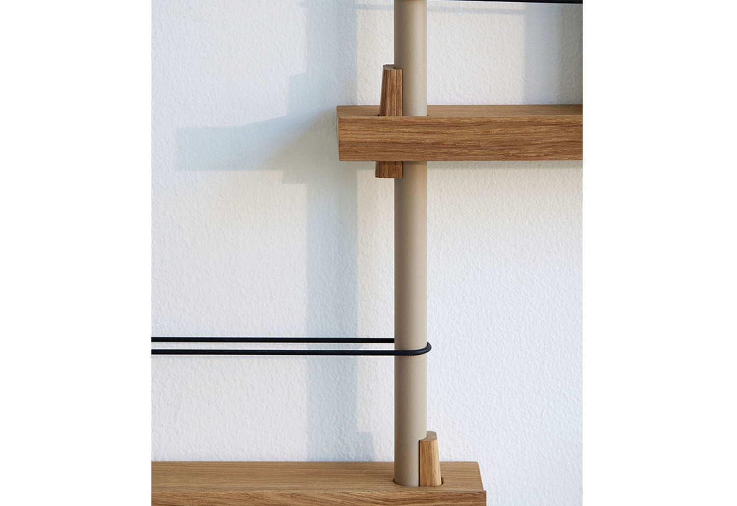 MOEBE Magazine Shelf MS.180.2 | twentytwentyone | Oak / Pine green ...