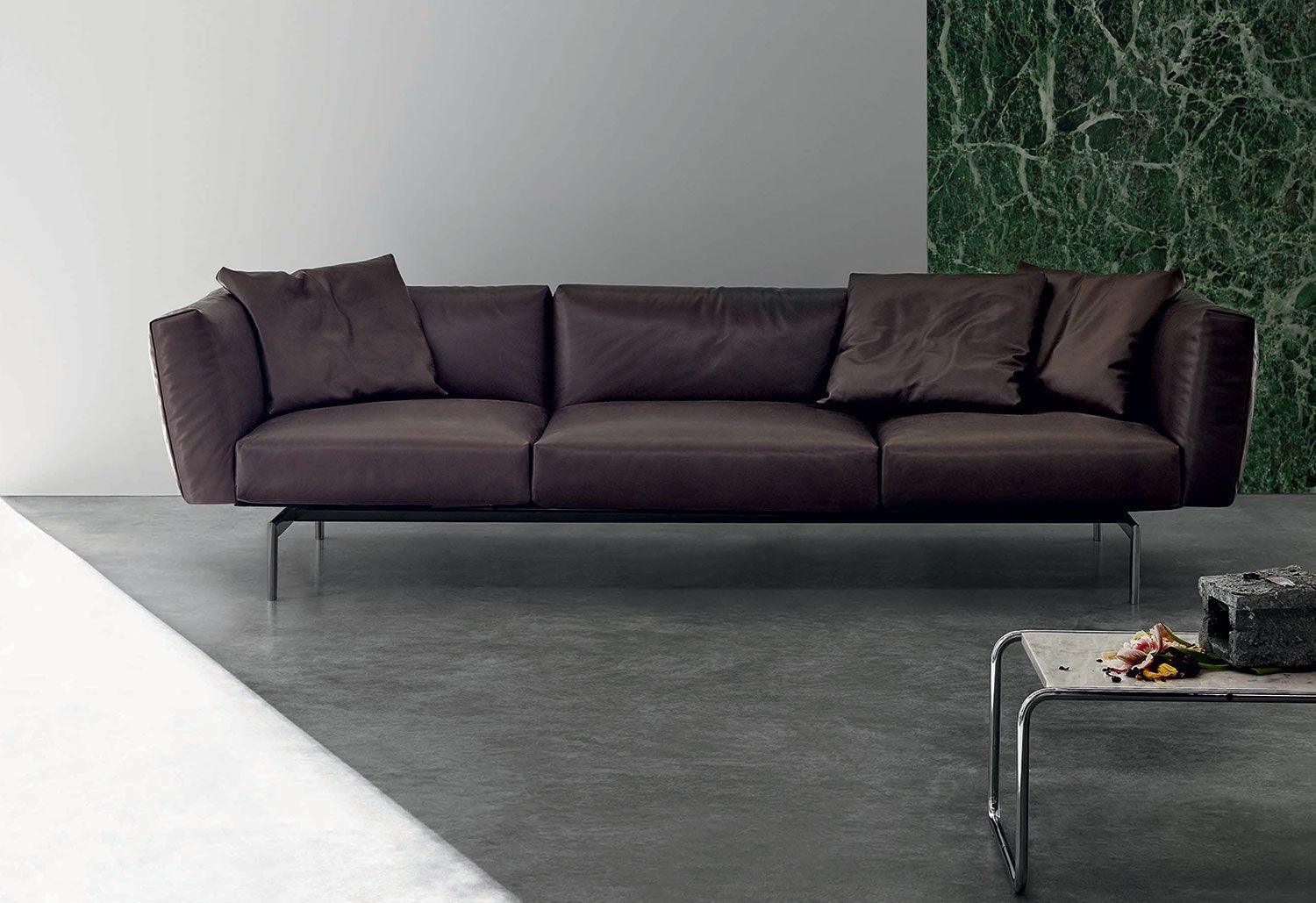 Knoll Avio Three-Seat Sofa | twentytwentyone | Black Painted / Fabric ...