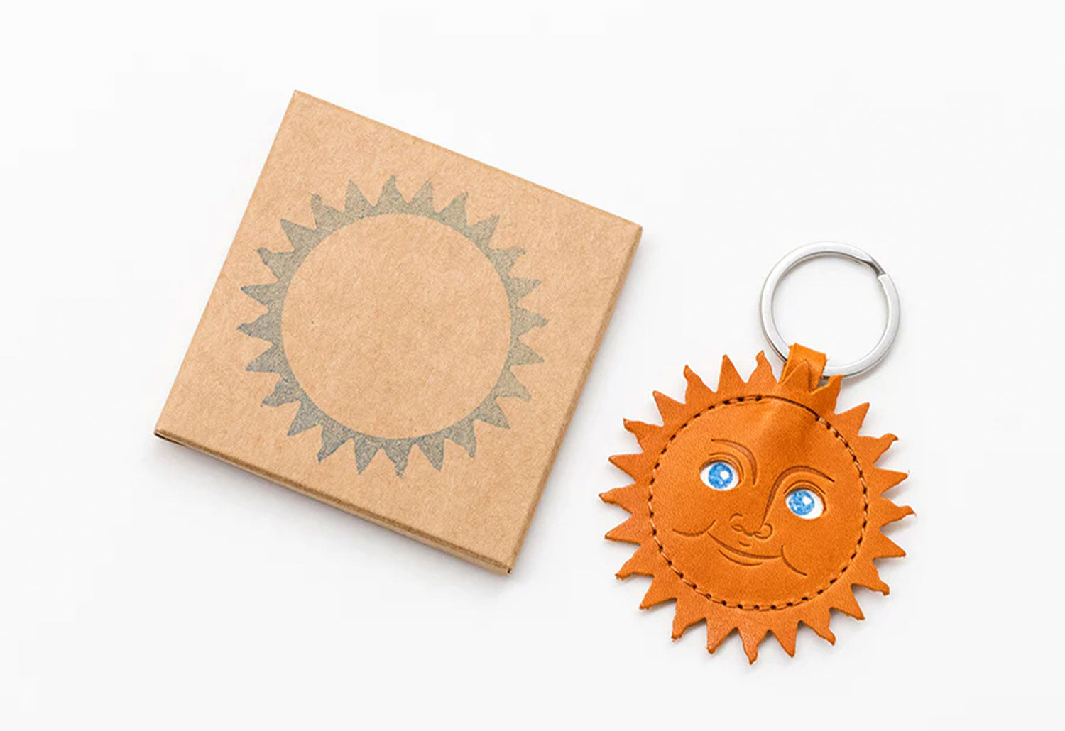 Herr PONG Berlin Sun leather keyring | twentytwentyone