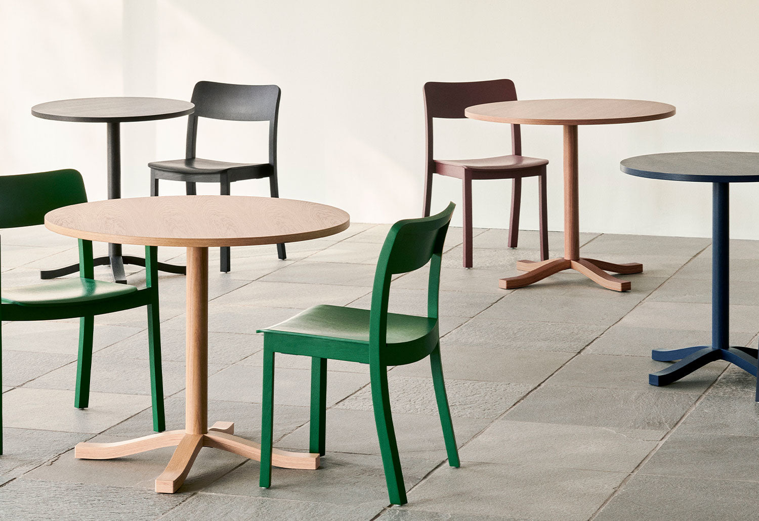 HAY Pastis Chair | twentytwentyone | Steel blue lacquered ash - Ash / None